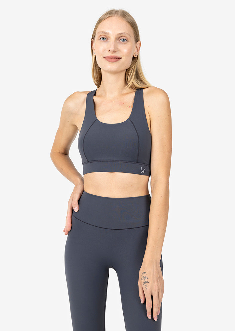 Elevate Life Crossback Bra Graphite – LC