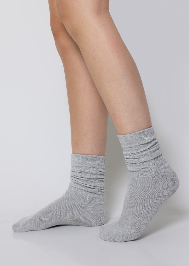 Slouch Socks Heather Grey (2 Pairs) – LC